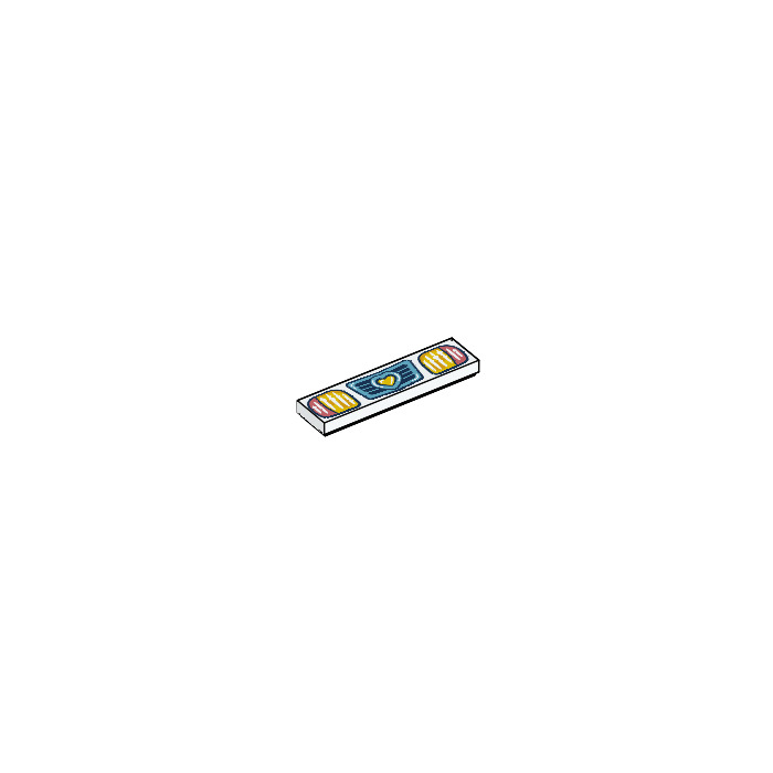 LEGO Tile 1 x 4 with Headlights and Gold Heart (2431 / 80072) | Brick ...