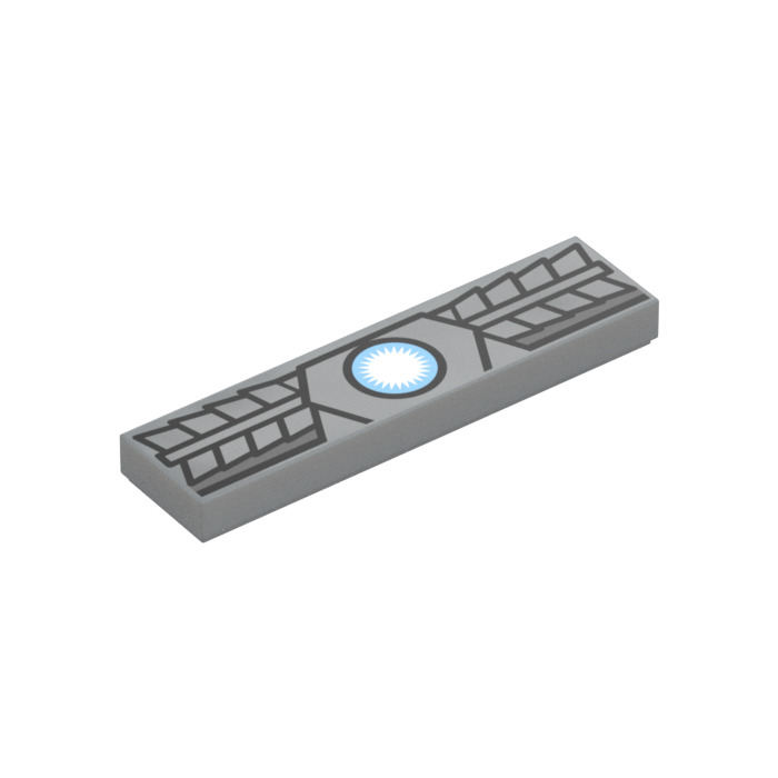 LEGO Tile 1 x 4 with Iron Man Chest Blue Circle (2431 / 108814) | Brick Owl