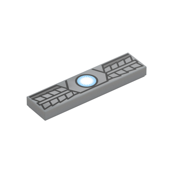 LEGO Tile 1 x 4 with Iron Man Chest Blue Circle (2431 / 108814) | Brick Owl