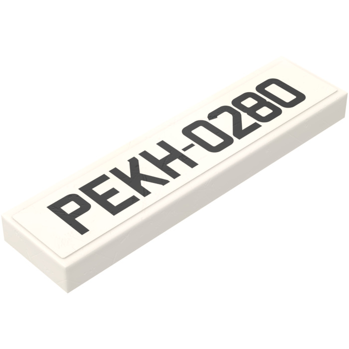LEGO Tile 1 x 4 with PEKH-0280 License Plate Sticker (2431) | Brick Owl ...