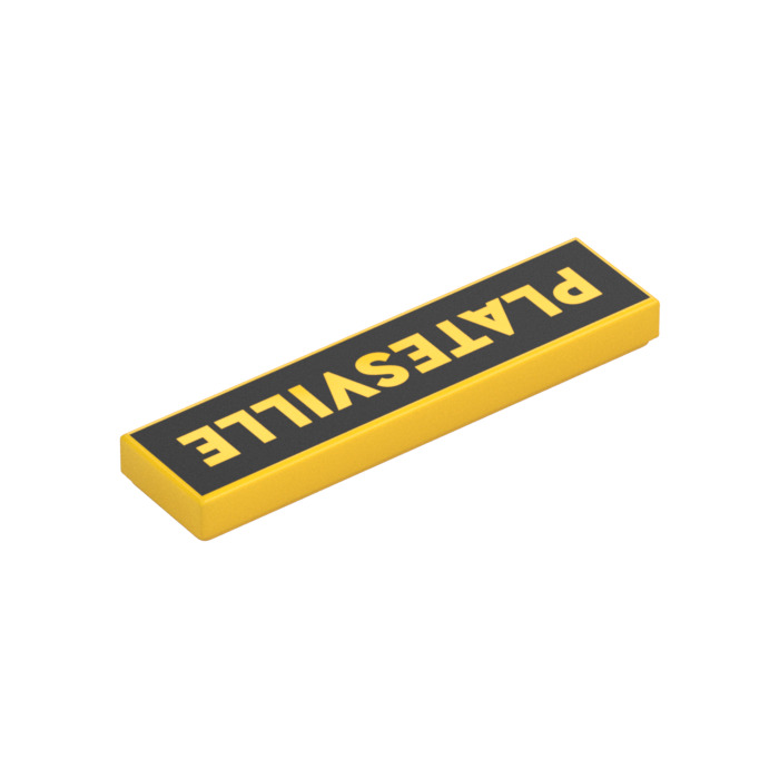LEGO Tile 1 x 4 with "PLATESVILLE" (2431 / 115241) | Brick Owl