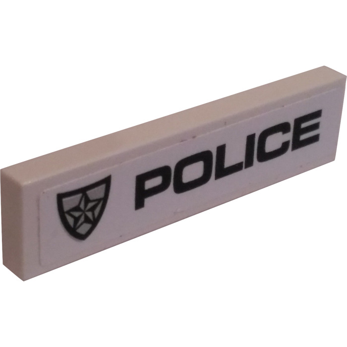 LEGO Tile 1 x 4 with Police and Badge (Right) Sticker (2431) | Brick ...
