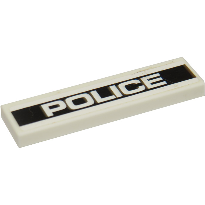 LEGO Tile 1 x 4 with 'POLICE' on Black Stripe Sticker (2431) | Brick ...