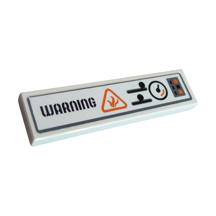 LEGO Tile 1 x 4 with "WARNING", Gauge and Buttons Sticker (2431 ...