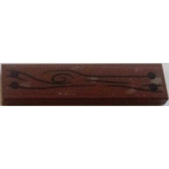 LEGO Tile 1 x 4 with Wood Grain and Screws Sticker (2431) | Brick Owl ...