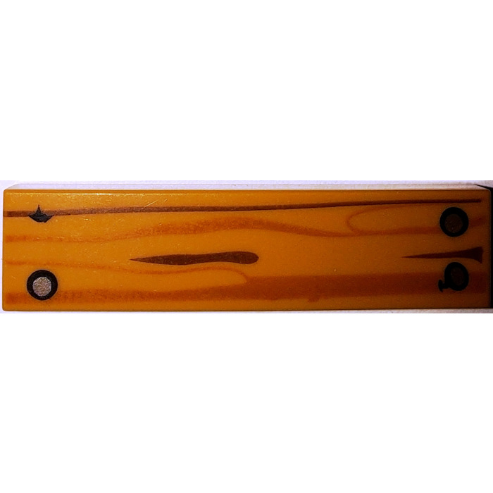 LEGO Tile 1 x 4 with Wooden Plank with 3 Nails (2431 / 26583) | Brick ...