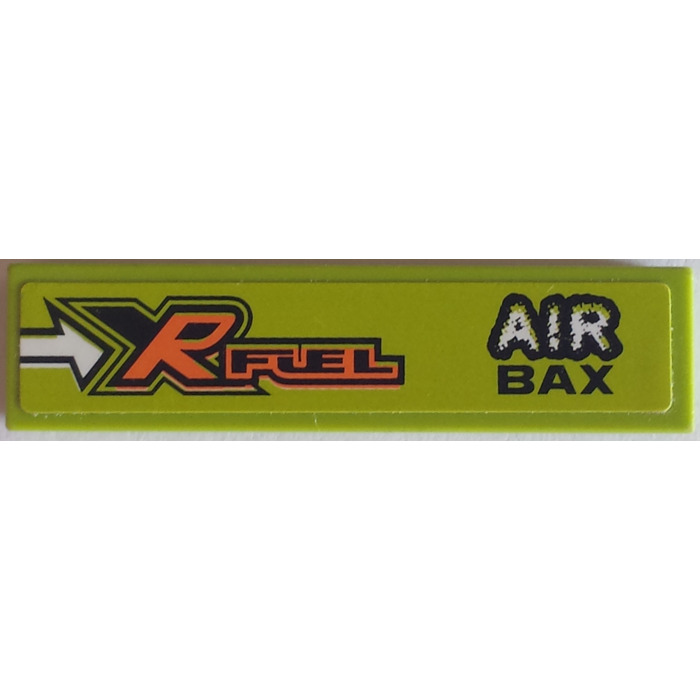 LEGO Tile 1 x 4 with 'XR FUEL' and 'AIR BAX' Sticker (2431) | Brick Owl ...