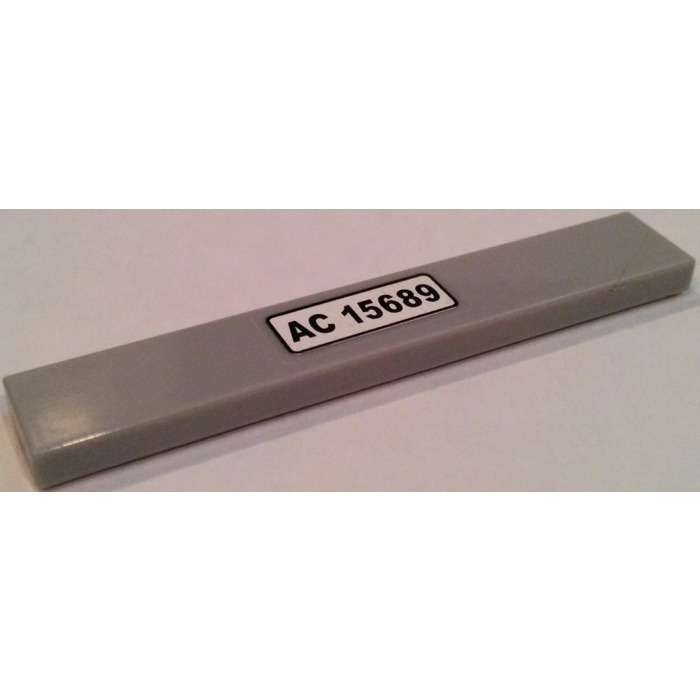 LEGO Tile 1 x 6 with AC 15689 License Plate Sticker (6636) | Brick Owl ...