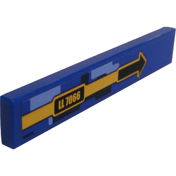 LEGO Tile 1 x 6 with LL 7066 and Arrow (Right) Sticker (6636) | Brick ...
