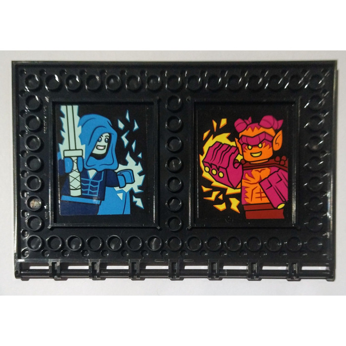 LEGO Tile 10 x 16 with Studs on Edges with Video Game Minifigures ...