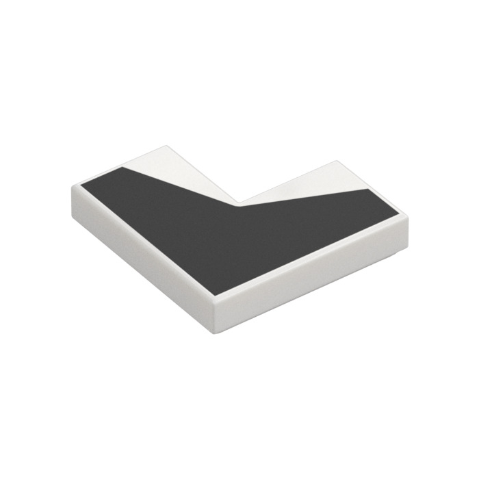 LEGO Tile 2 x 2 Corner with Black Shape (14719 / 114273) | Brick Owl