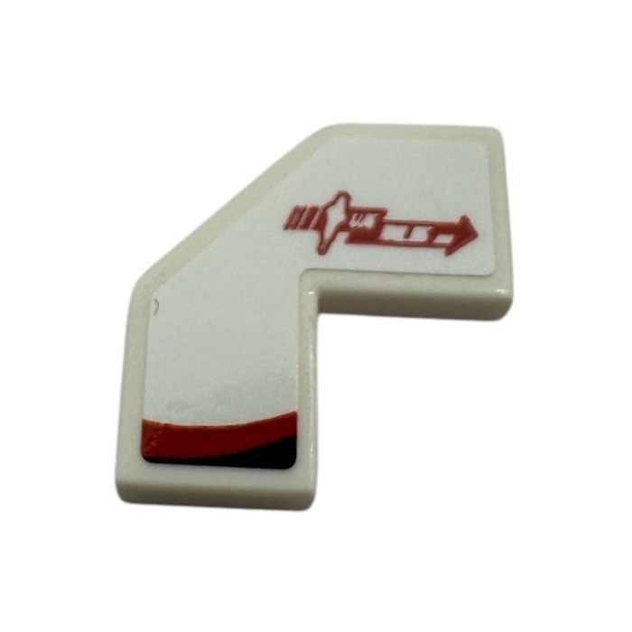 LEGO Tile 2 x 2 Corner with Cutouts with HaasTooling.com, red and black ...