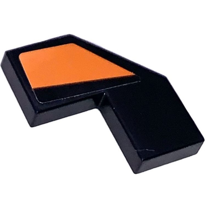 LEGO Tile 2 x 2 Corner with Cutouts with Orange Wedge (right) Sticker ...