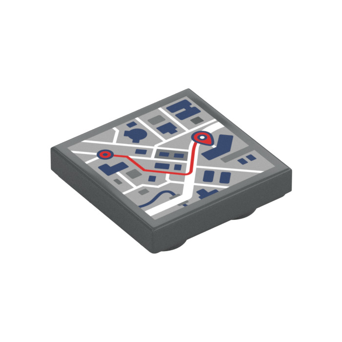 LEGO Tile 2 x 2 Inverted with City Map (11203) | Brick Owl - LEGO ...