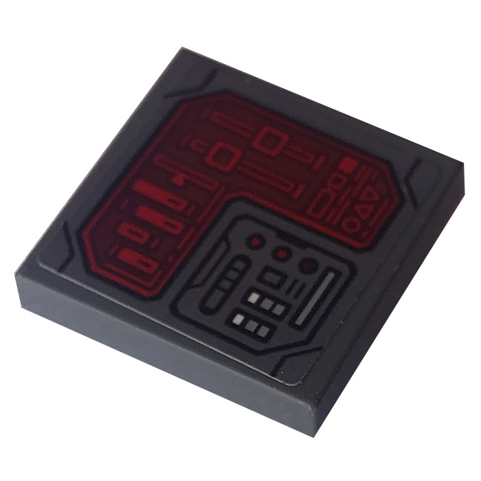 LEGO Tile 2 x 2 Inverted with L-Shaped Control Panel Sticker (11203 ...