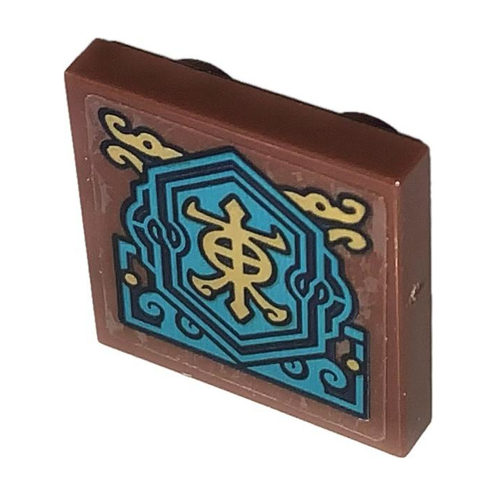 LEGO Tile 2 x 2 Inverted with Ornamental Decor Sticker (11203) | Brick ...