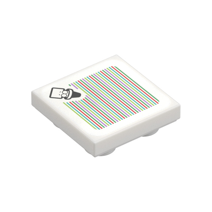 LEGO Tile 2 x 2 Inverted with Super Mario Scanner Code - Kamek (80823 / ...