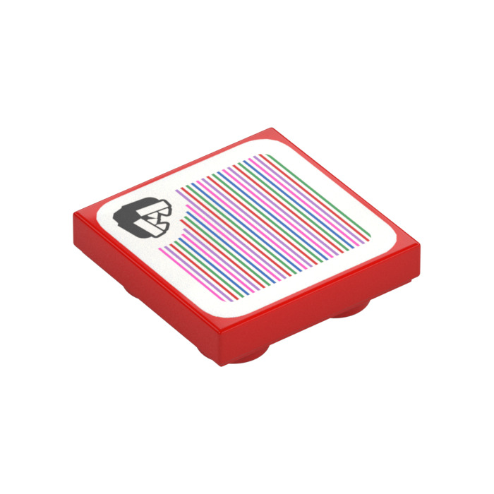 LEGO Tile 2 x 2 Inverted with Super Mario Scanner Code Piranha Plant ...