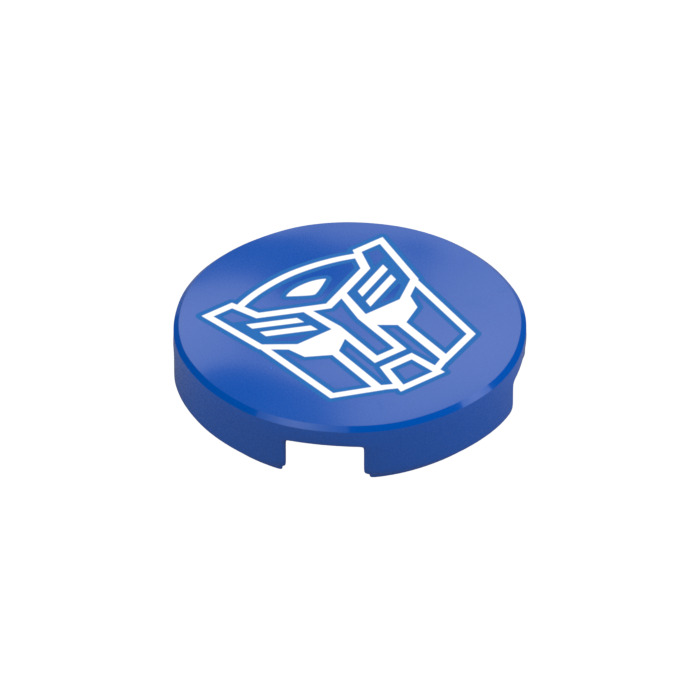 LEGO Tile 2 x 2 Round with Autobots Logo with Bottom Stud Holder (14769 ...