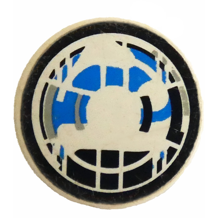 LEGO Tile 2 x 2 Round with Blue Headlight Sticker with "X" Bottom (4150 ...