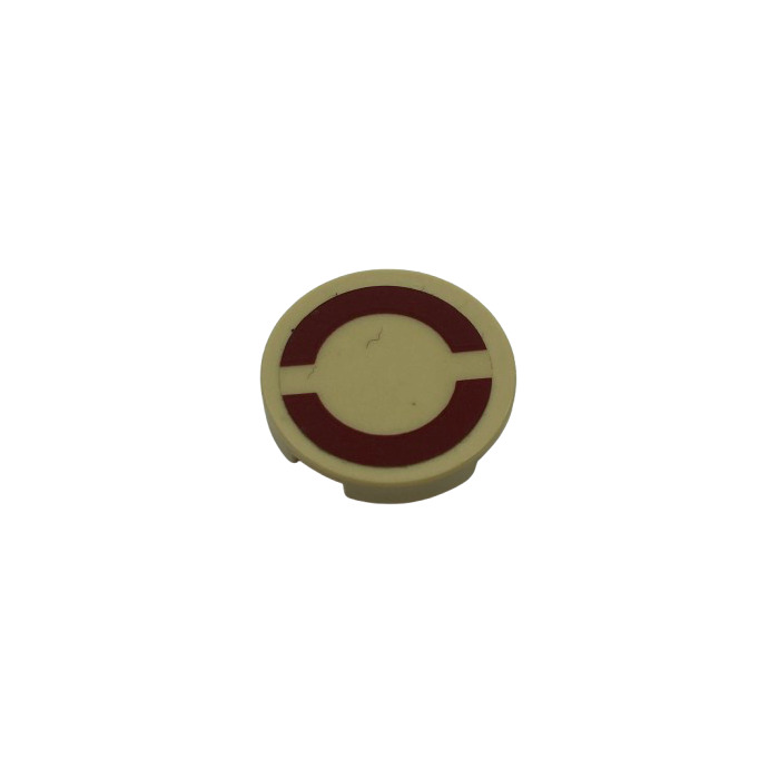 LEGO Tile 2 x 2 Round with Dark Red Star Wars Small Semicircles on ...