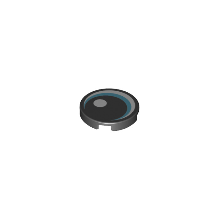LEGO Tile 2 x 2 Round with Eye with Bottom Stud Holder (14769 / 44182 ...