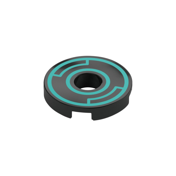 LEGO Tile 2 x 2 Round with Hole in Center with Hubcap with Dark ...