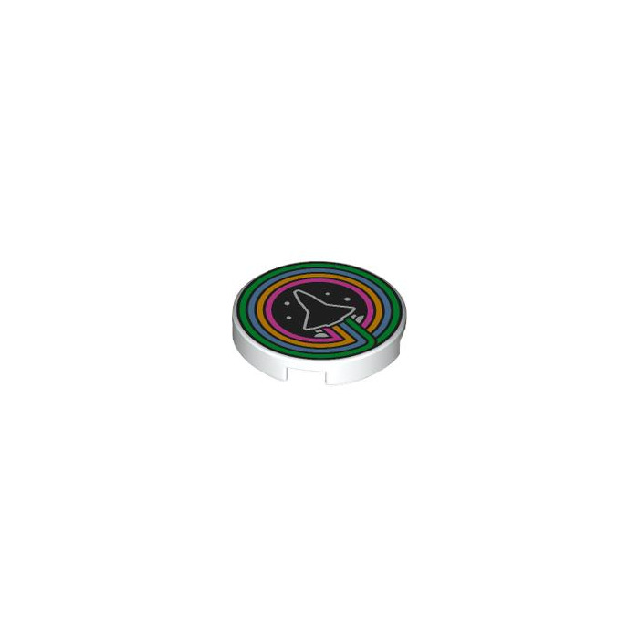 LEGO Tile 2 x 2 Round with Rocket with Bottom Stud Holder (14769 / ...