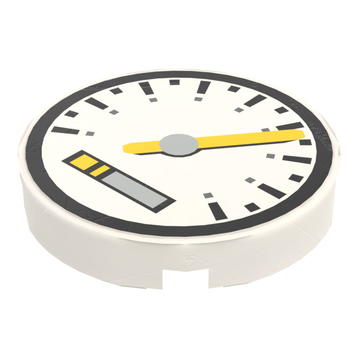 LEGO Tile 2 x 2 Round with Speedometer 8448 Sticker with "X" Bottom ...