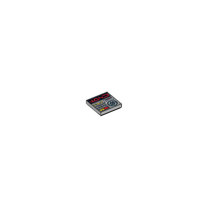LEGO Tile 2 x 2 with Alien Characters, Keypad, and Safe Dial with ...