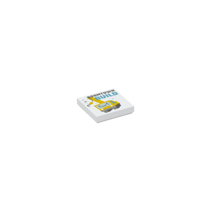 LEGO Tile 2 x 2 with Boomtown Build Logo with Groove (3068 / 65070 ...