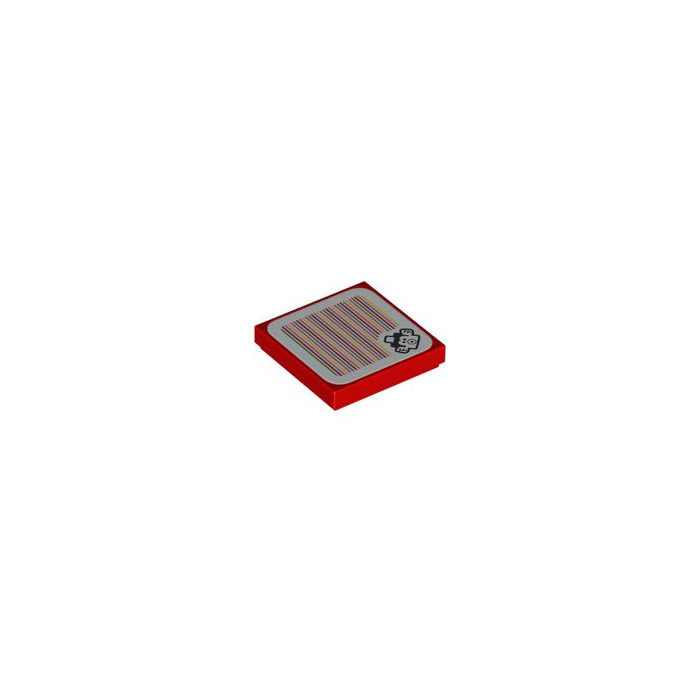 LEGO Tile 2 x 2 with Cheep Cheep Scanner Code with Groove (69812 / ...