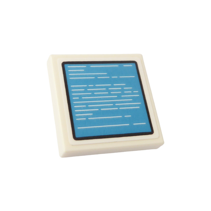 LEGO Tile 2 x 2 with Computer Monitor Sticker with Groove (3068 ...