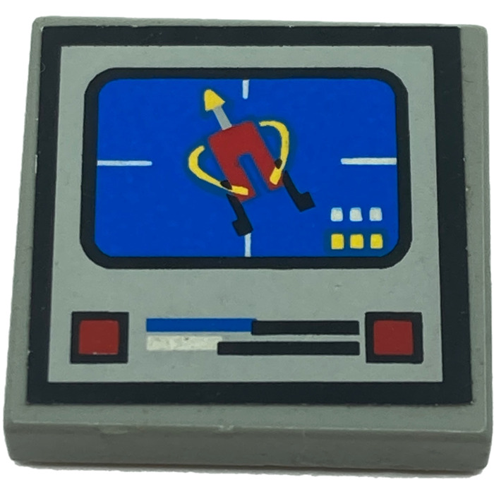 LEGO Tile 2 x 2 with Control Panel 8280 Sticker with Groove (3068 ...