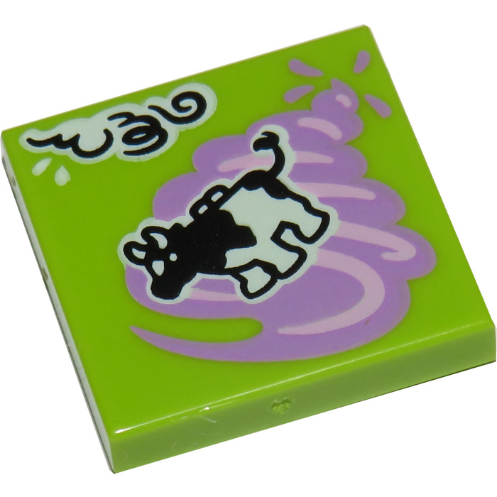 LEGO Tile 2 x 2 with Cow Pattern with Groove (3068) | Brick Owl