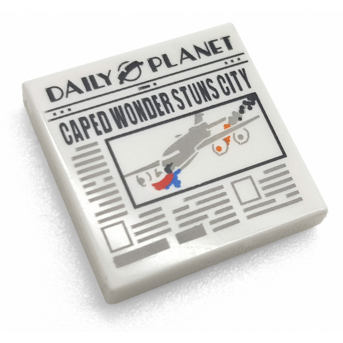 LEGO Tile 2 x 2 with Daily Planet Newspaper with Groove (3068 / 66528 ...