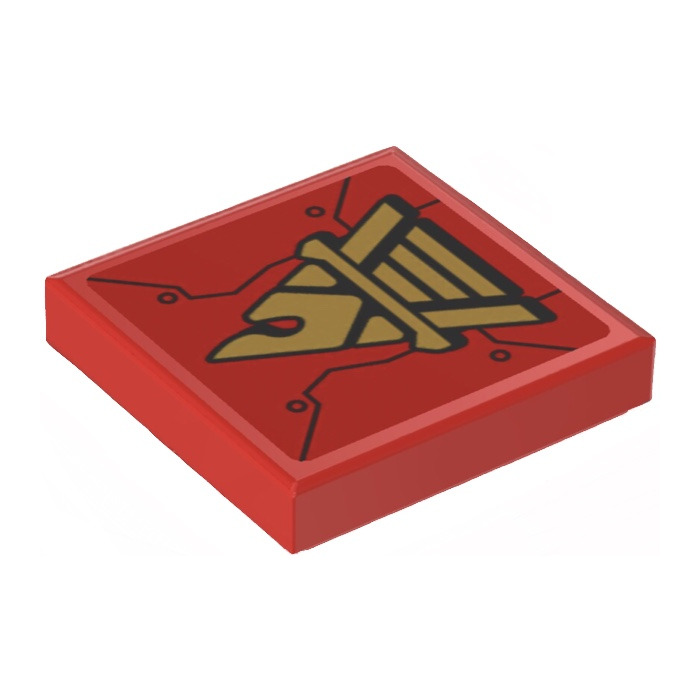 LEGO Tile 2 x 2 with Gold Temple Sticker with Groove (3068) | Brick Owl ...