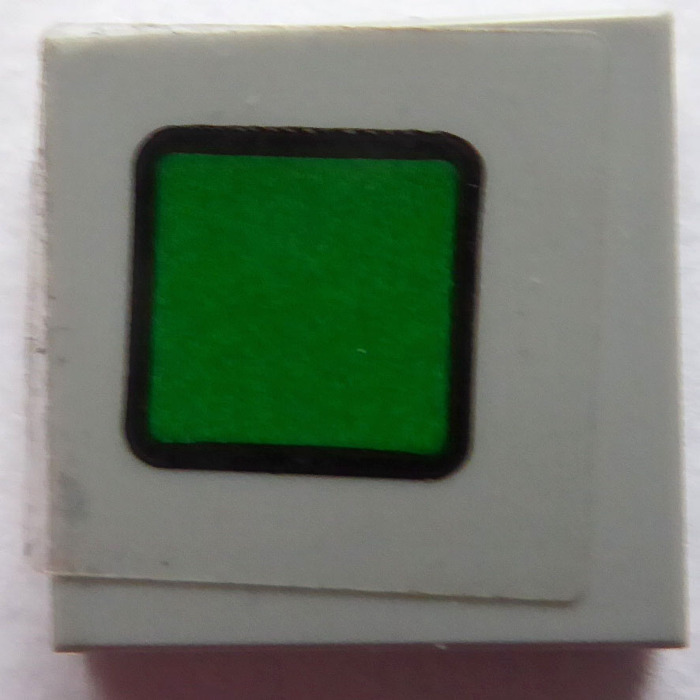 LEGO Tile 2 x 2 with Green Square Sticker with Groove (3068) | Brick ...