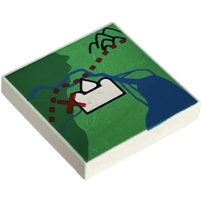 LEGO Tile 2 x 2 with India Map with Groove (3068 / 44979) | Brick Owl