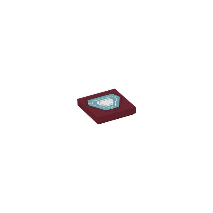 LEGO Tile 2 x 2 with Iron Man Chest with Arc Reactor with Groove (3068 ...