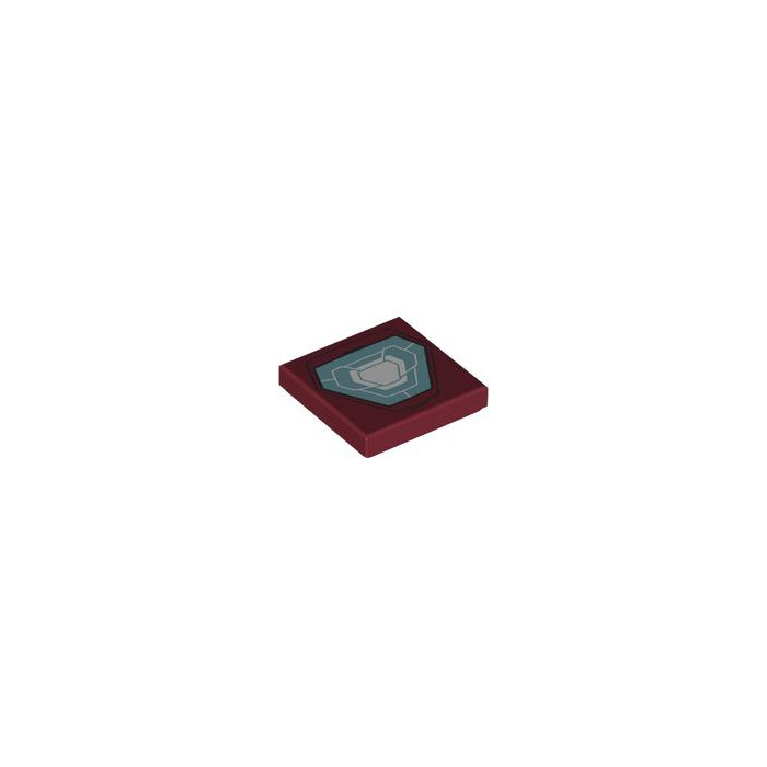 LEGO Tile 2 x 2 with Iron Man Chest with Arc Reactor with Groove (3068 ...