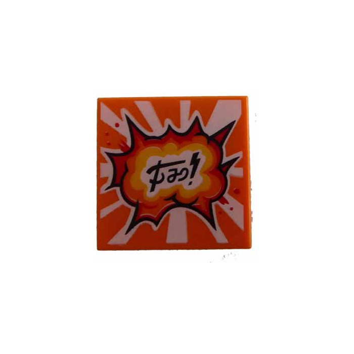 LEGO Tile 2 x 2 with Kaboom with Groove (3068 / 75457) | Brick Owl