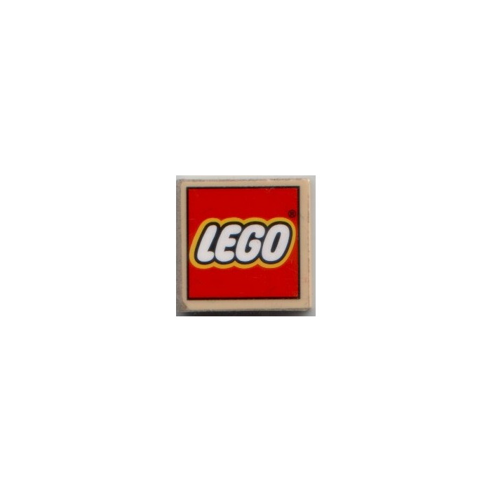 LEGO Tile 2 x 2 with LEGO Logo Sticker with Groove (3068) | Brick Owl ...