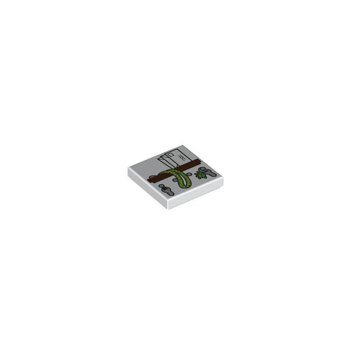 LEGO Tile 2 x 2 with Letters and Disability Lanyard with Groove (3068 / ...