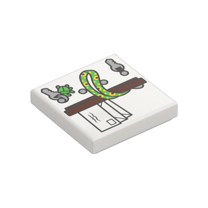 LEGO Tile 2 x 2 with Letters and Disability Lanyard with Groove (3068 / ...