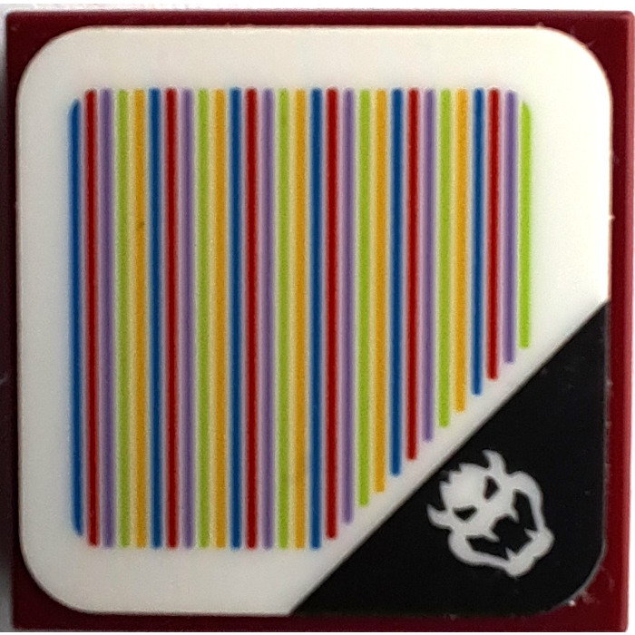 LEGO Tile 2 x 2 with Mighty Bowser Scanner Code with Groove (3068 / ...