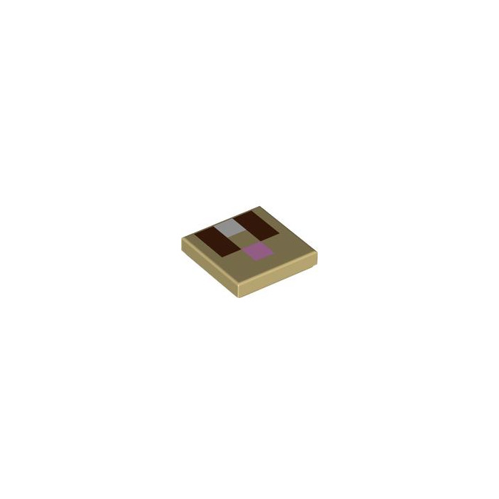 LEGO Tile 2 x 2 with Minecraft Rabbit Face with Groove (3068) | Brick Owl