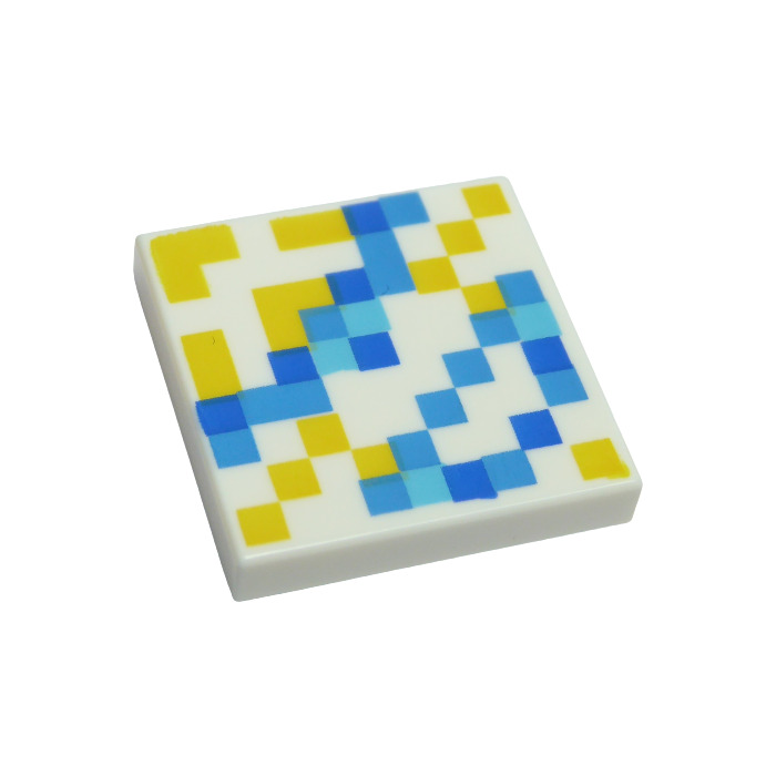 LEGO Tile 2 x 2 with Minecraft White Glazed Terracotta with Groove ...