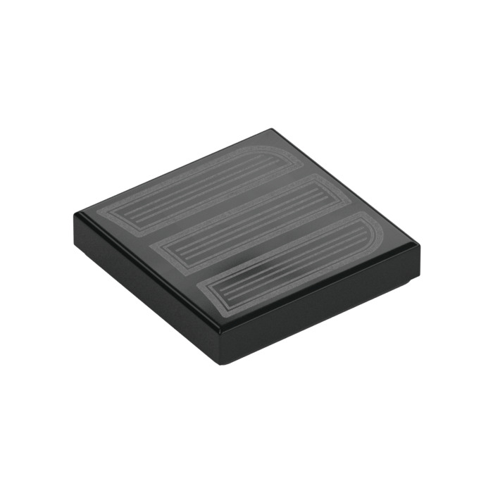LEGO Tile 2 x 2 with Mustang Gray vents with Groove (3068 / 69192 ...