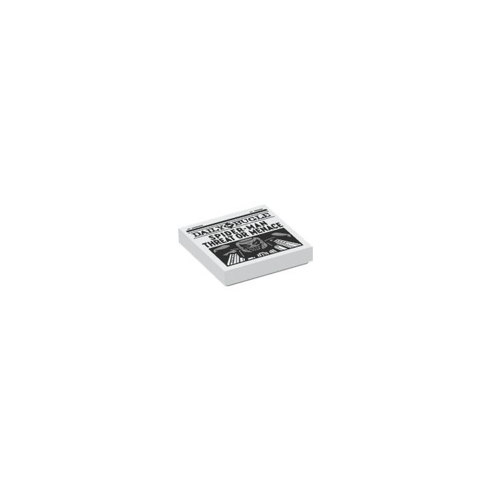 LEGO Tile 2 x 2 with Newspaper 'DAILY BUGLE' and 'SPIDER-MAN THREAT OR ...